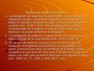 Efectos de la Obligaciones Naturales | PPT