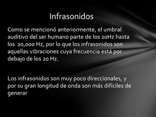 Efectos de los infrasonidos | PPTX