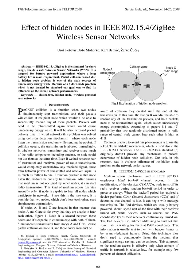Efectos de nodos ieee 802.15.4 zig bee | PDF