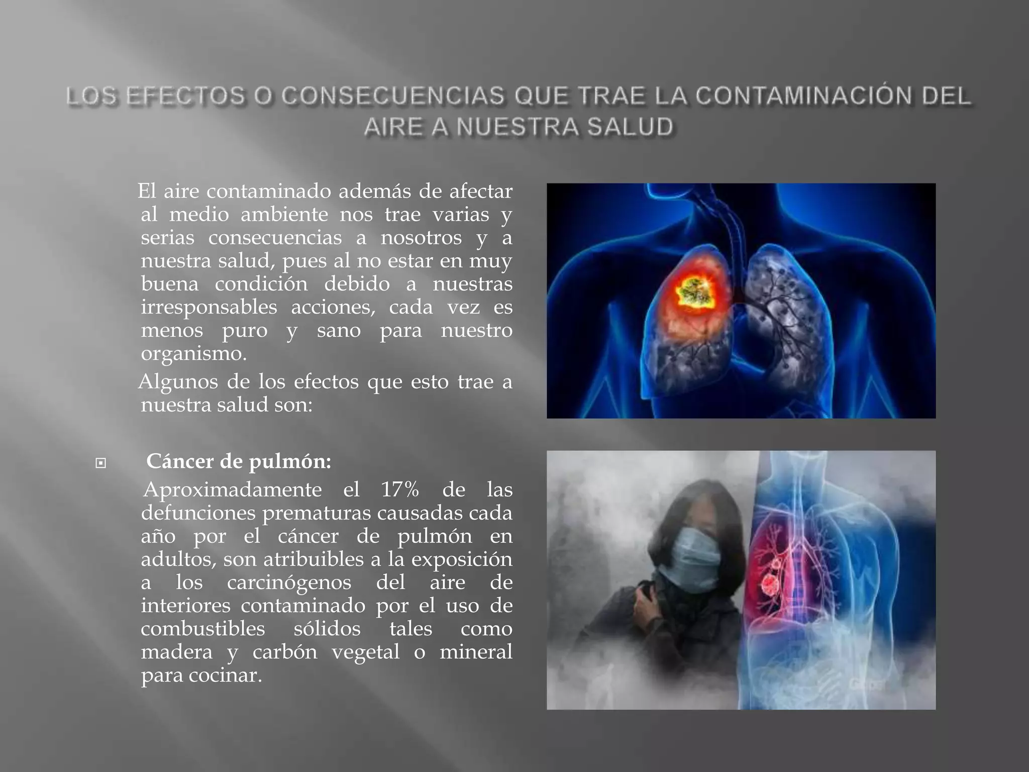 Efectos para la salud del aire contaminado | PPT