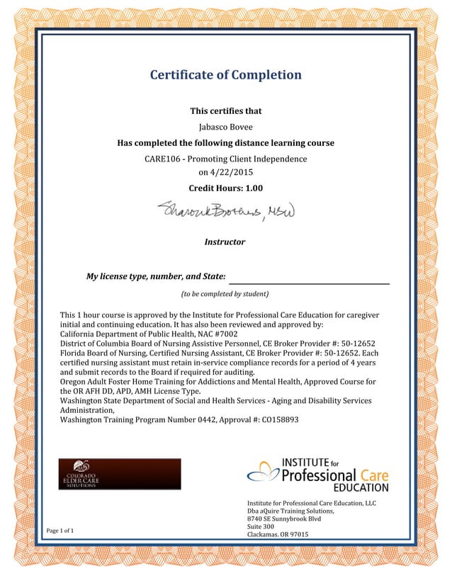 Certificate of Completion Report (8) | PDF