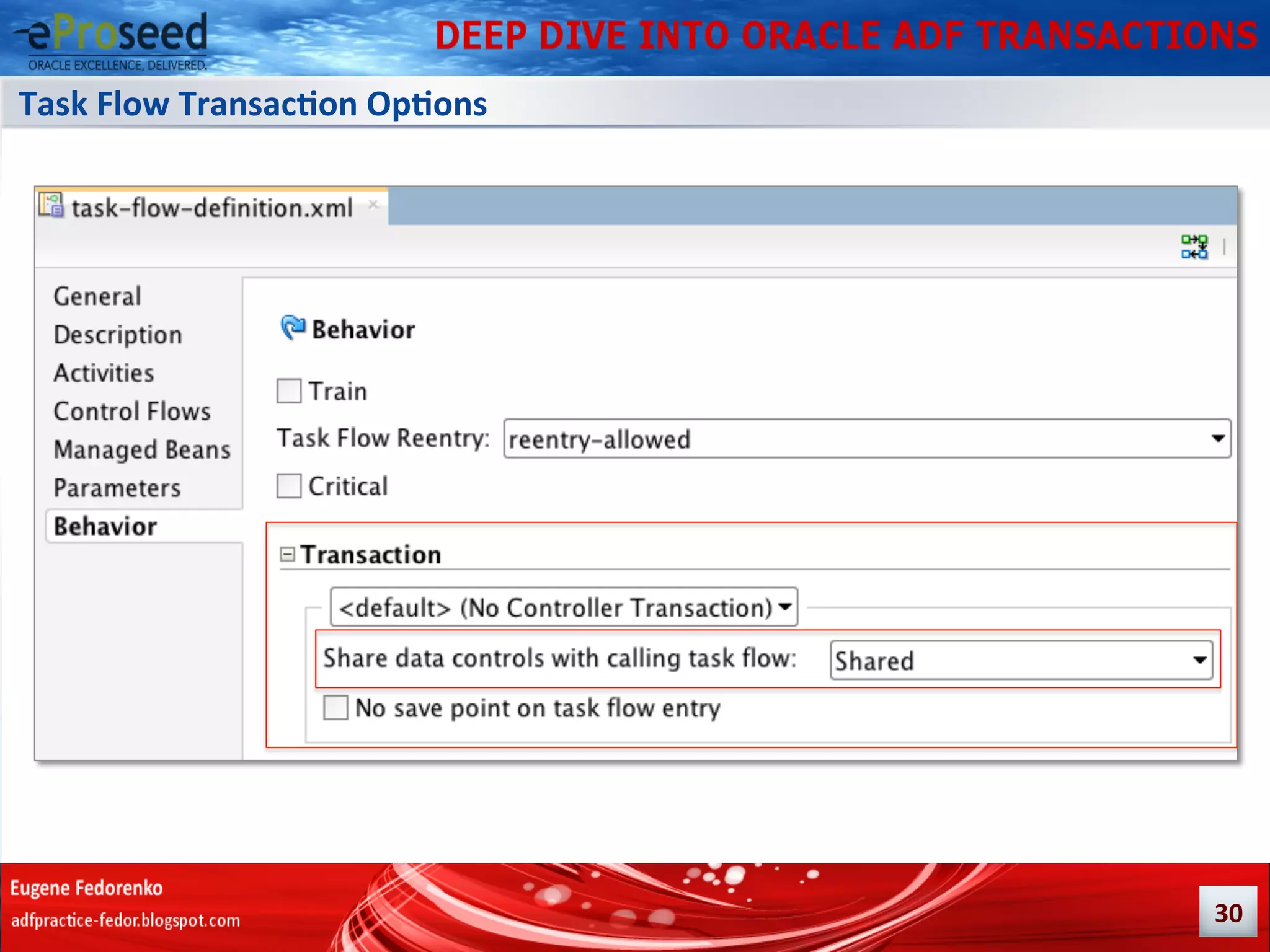 Deep Dive into Oracle ADF Transactions | PDF | Databases | Computer Software and Applications