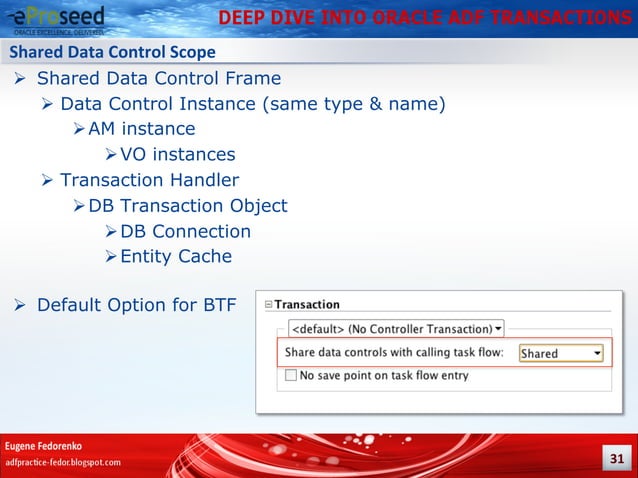 Deep Dive into Oracle ADF Transactions | PDF | Databases | Computer Software and Applications