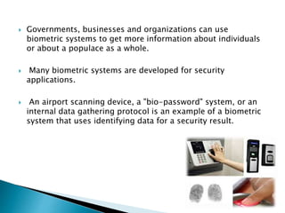 Biometrics Security System | PPTX