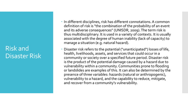 The concept of disasters, hazards and risks.pptx