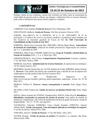 Causas e Efeitos da rotatividade de pessoal - Turnover | PDF