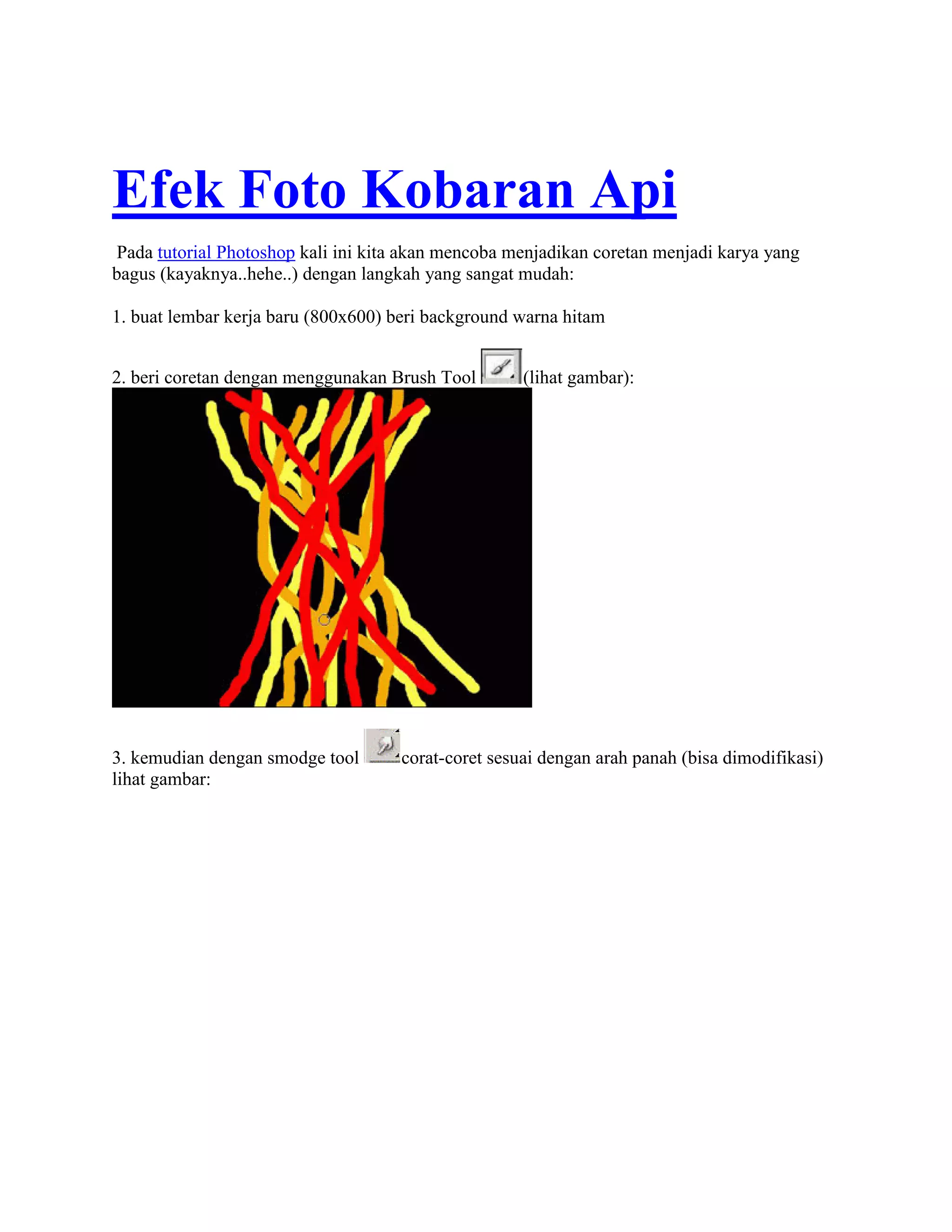 Efek foto kobaran api | PDF