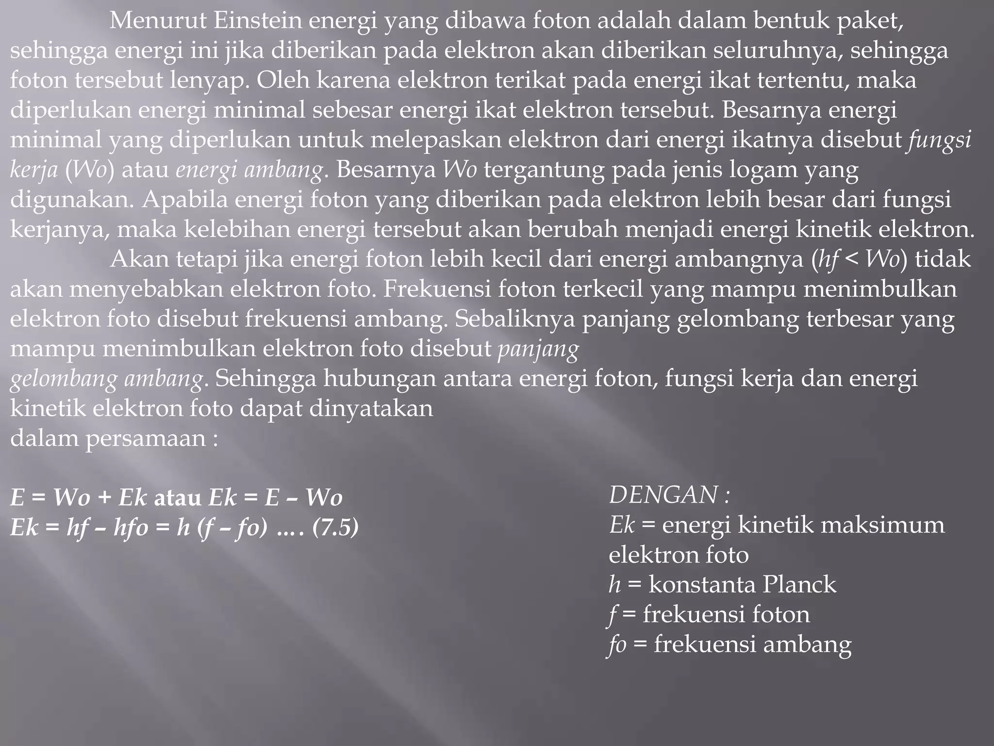 Efek fotolistrik | PPTX