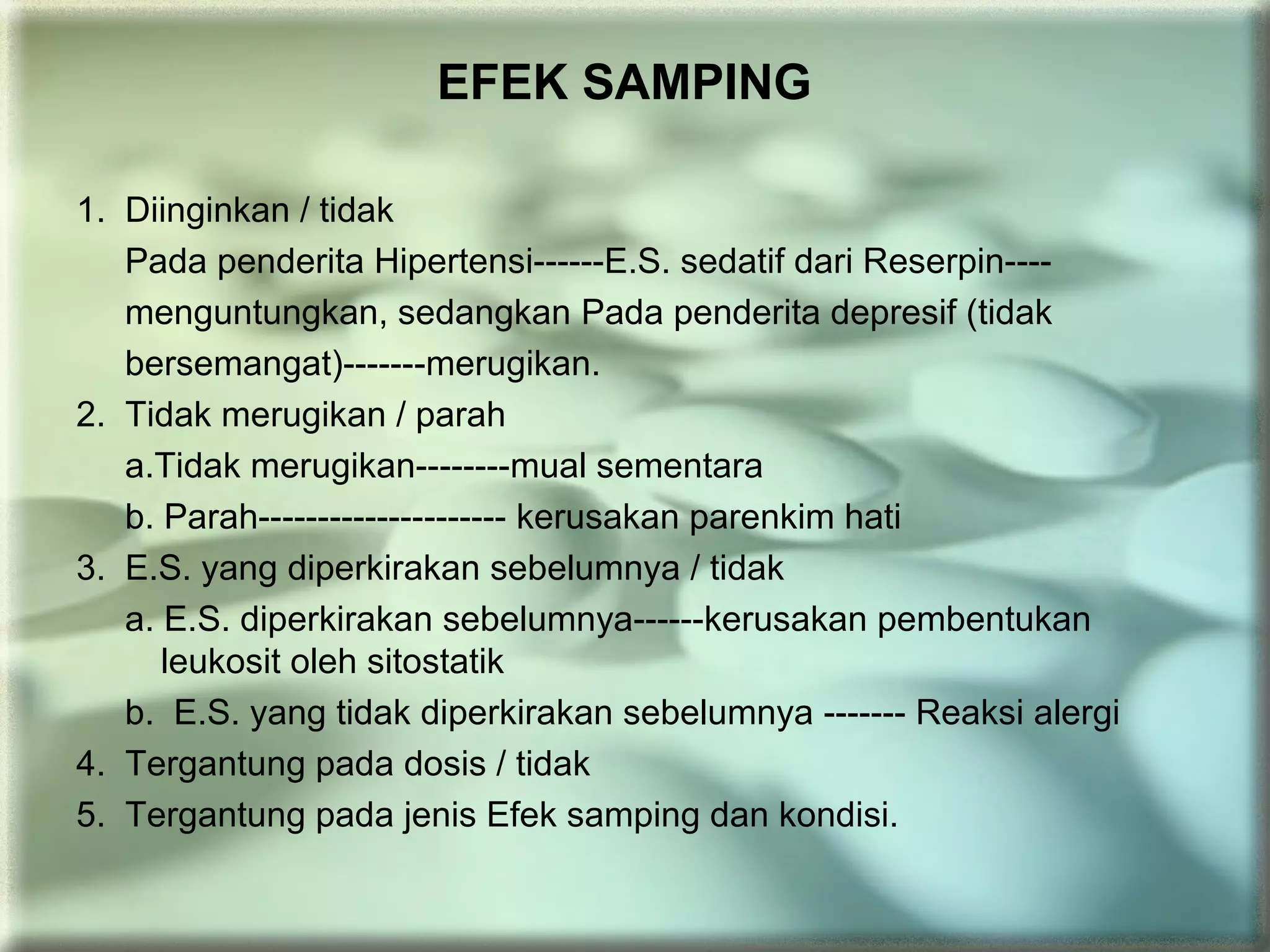 Efek samping obat | PPT
