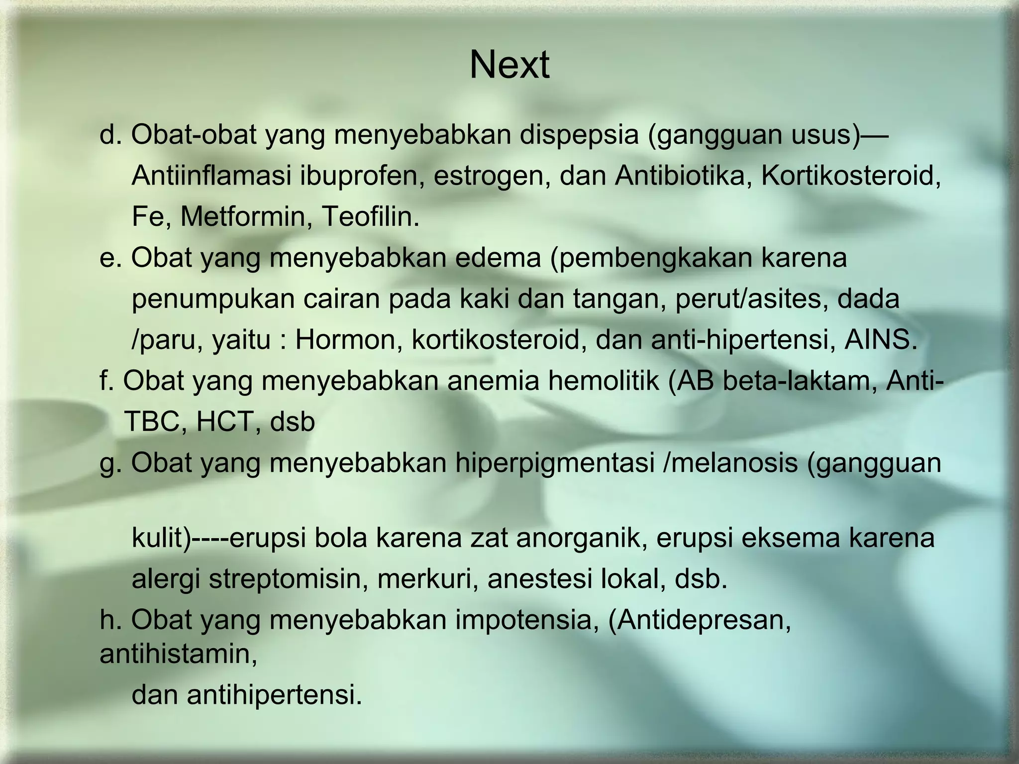 Efek samping obat | PPT