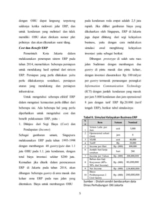 Efektifitas penggunaan sistem elektronik road pricing | PDF