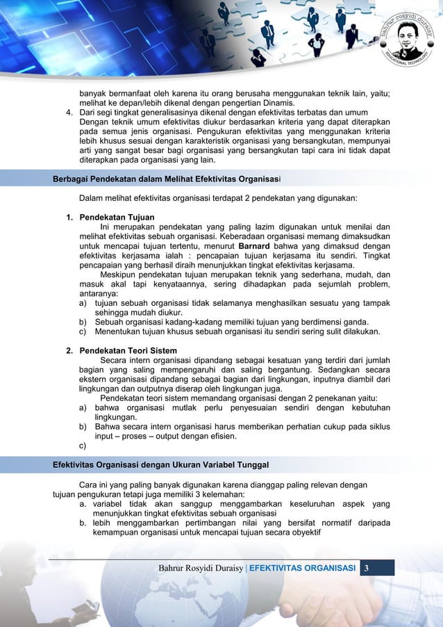 Efektivitas organisasi | PDF