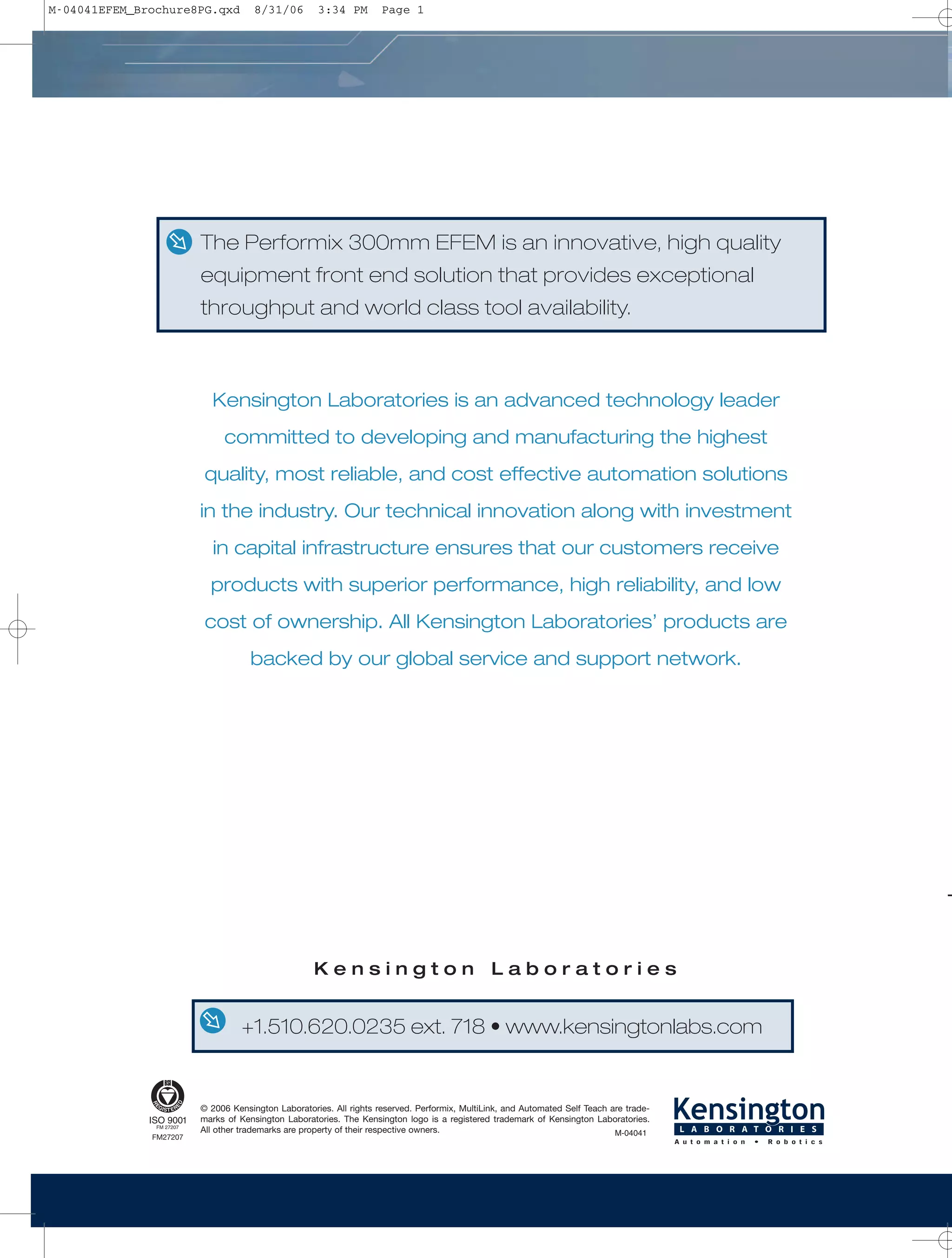 Performix System - High Performance 300mm EFEM | PDF