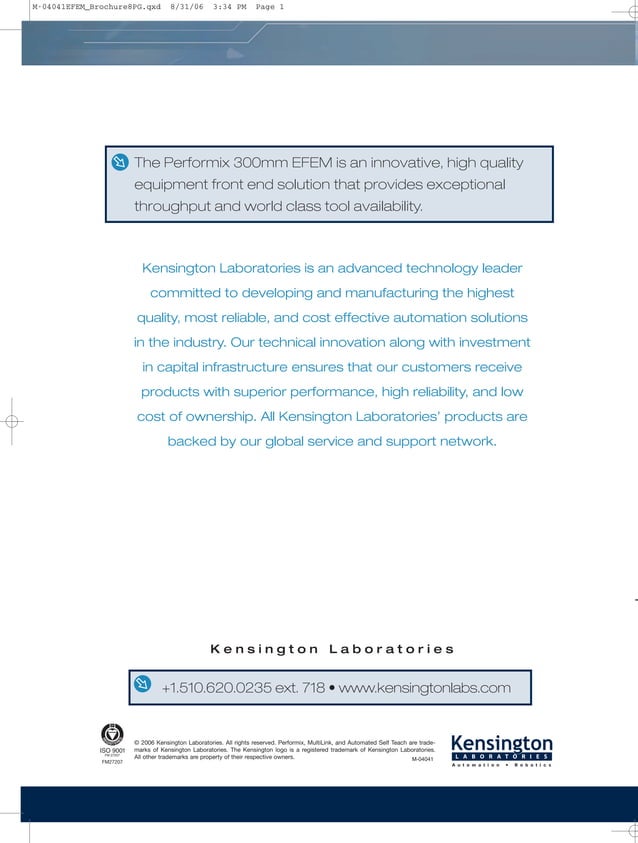 Performix System - High Performance 300mm EFEM | PDF | Business Utilities | Business