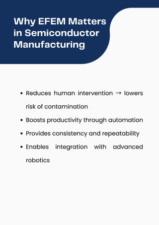 EFEM: The Backbone of Front-End Semiconductor Automation | PDF