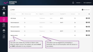 Efento Cloud - online monitoring of physical values with NB-IoT wireless sensors | PDF