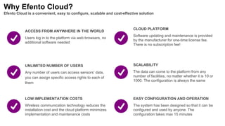 Efento Cloud - online monitoring of physical values with NB-IoT wireless sensors | PDF