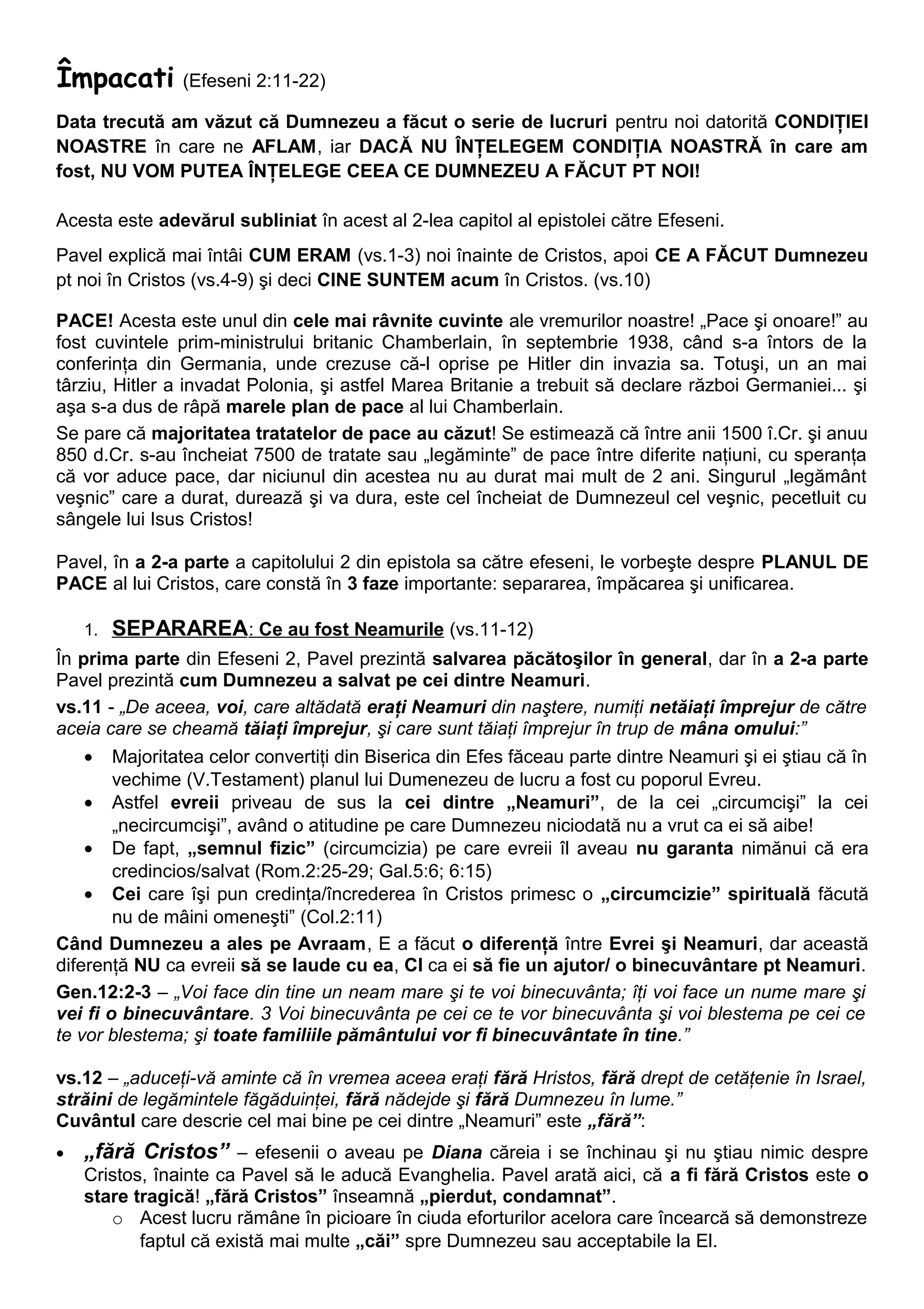 Efeseni 2.11-22 Împăcaţi | DOC