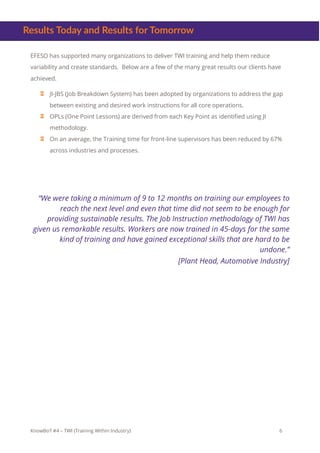 TWI - Training Within Industry | PDF | Web Development | Internet