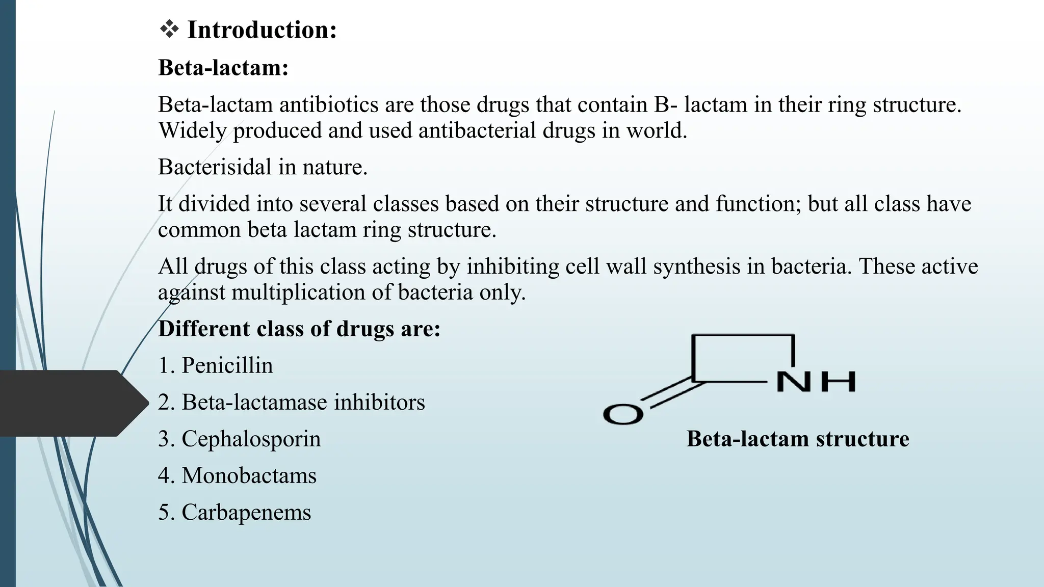 _beta-lactam antibiotics M pharmacy Pharmacology | PPTX
