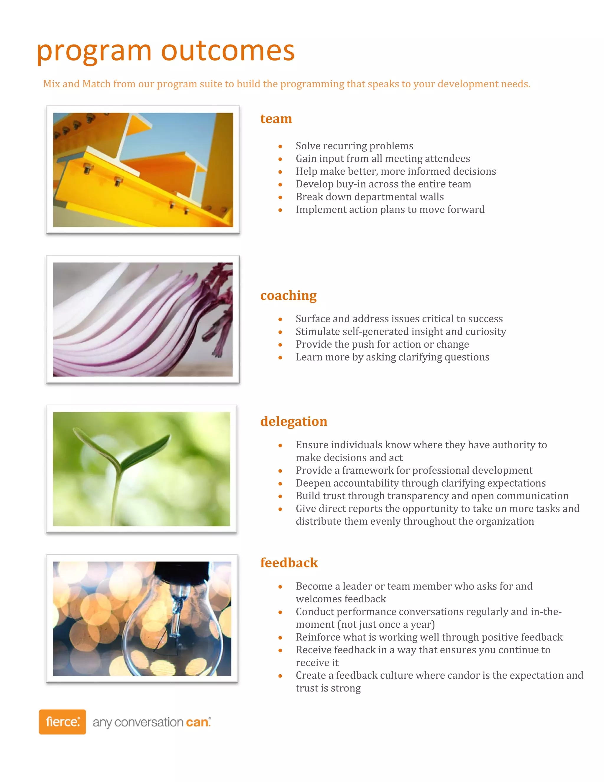 Fierce Program Outcomes | PDF