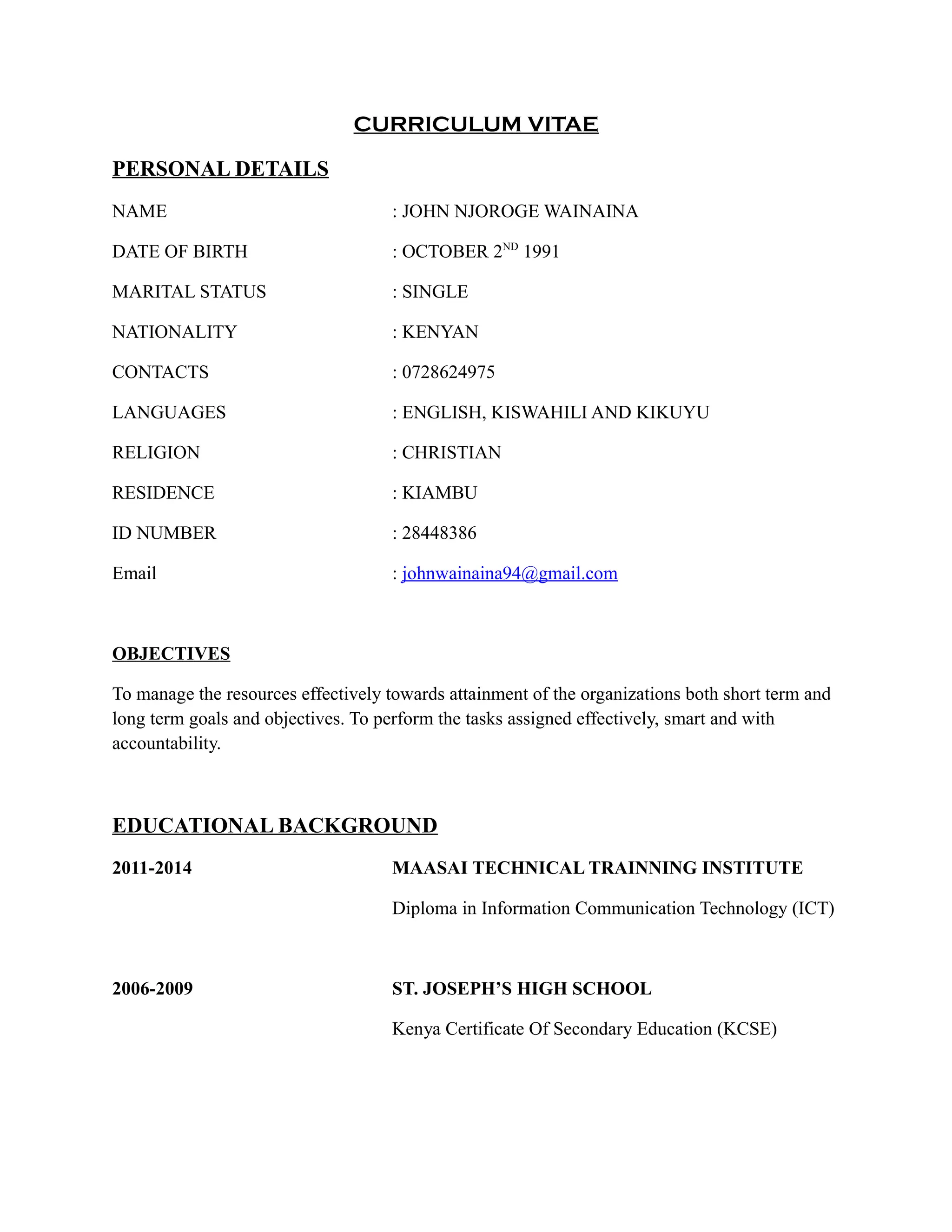 CURRICULUM VITAE | RTF