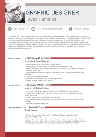 Fayez Hammad CV | PDF | Desktop Publishing | Computer Software and Applications