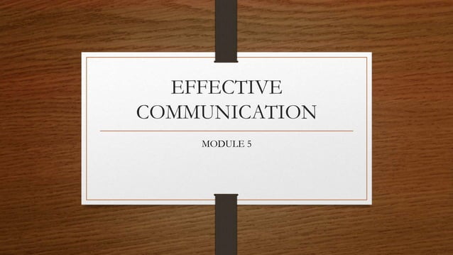 Eff comm ppt | PPTX
