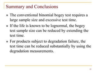 Effecient reliability demostration tests | PPT