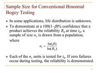 Effecient reliability demostration tests | PPT
