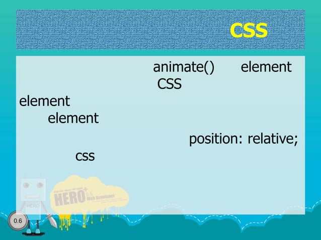 JQuery - Effect - Animate method | PPT JQuery - Effect - Animate method | PPT