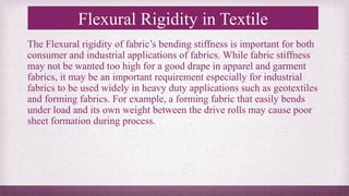 Effect of Flexural Rigidity in Textile | PPT