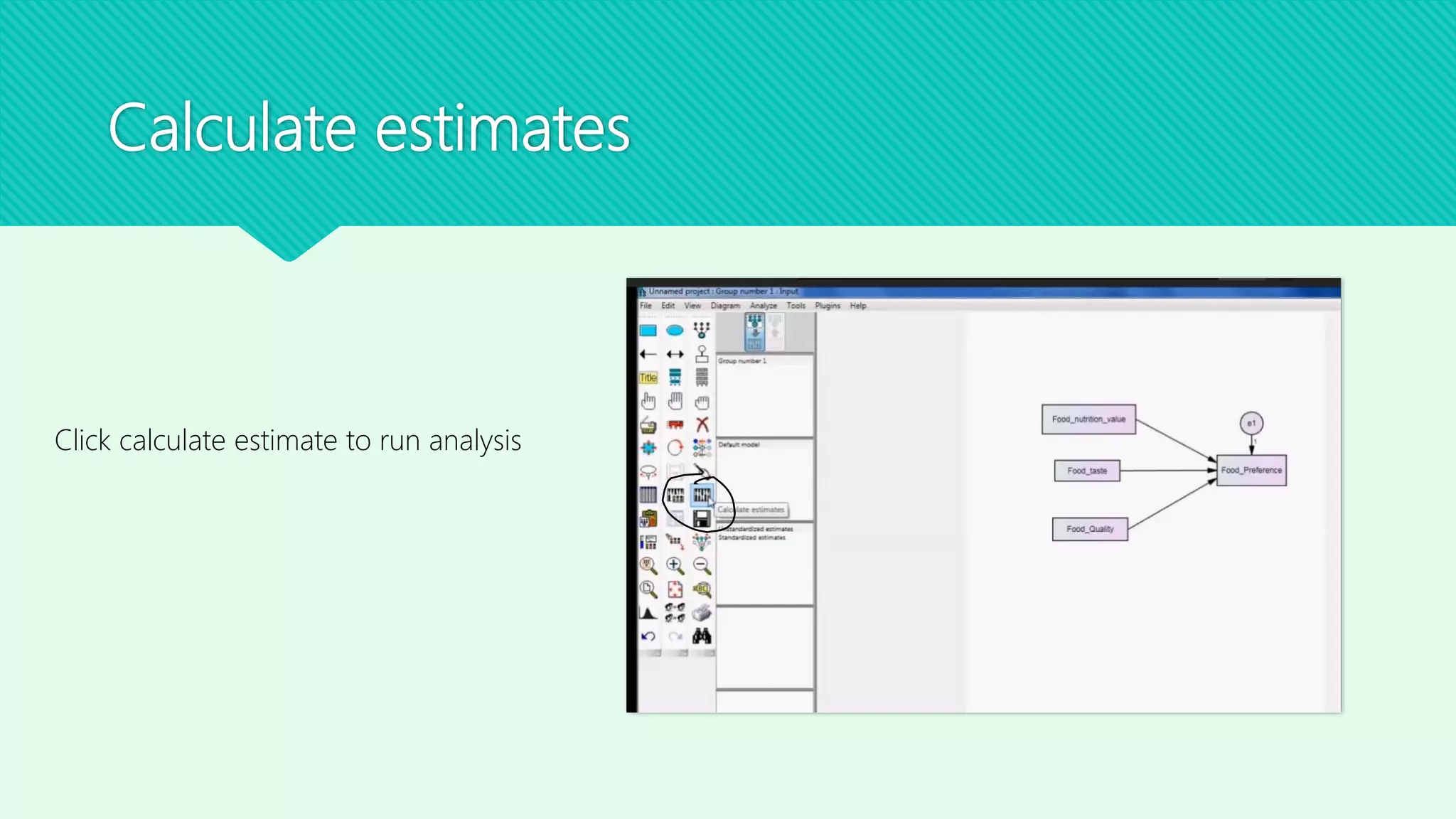 AMOS tutorial (Estimated Effect in AMOS) | PPTX