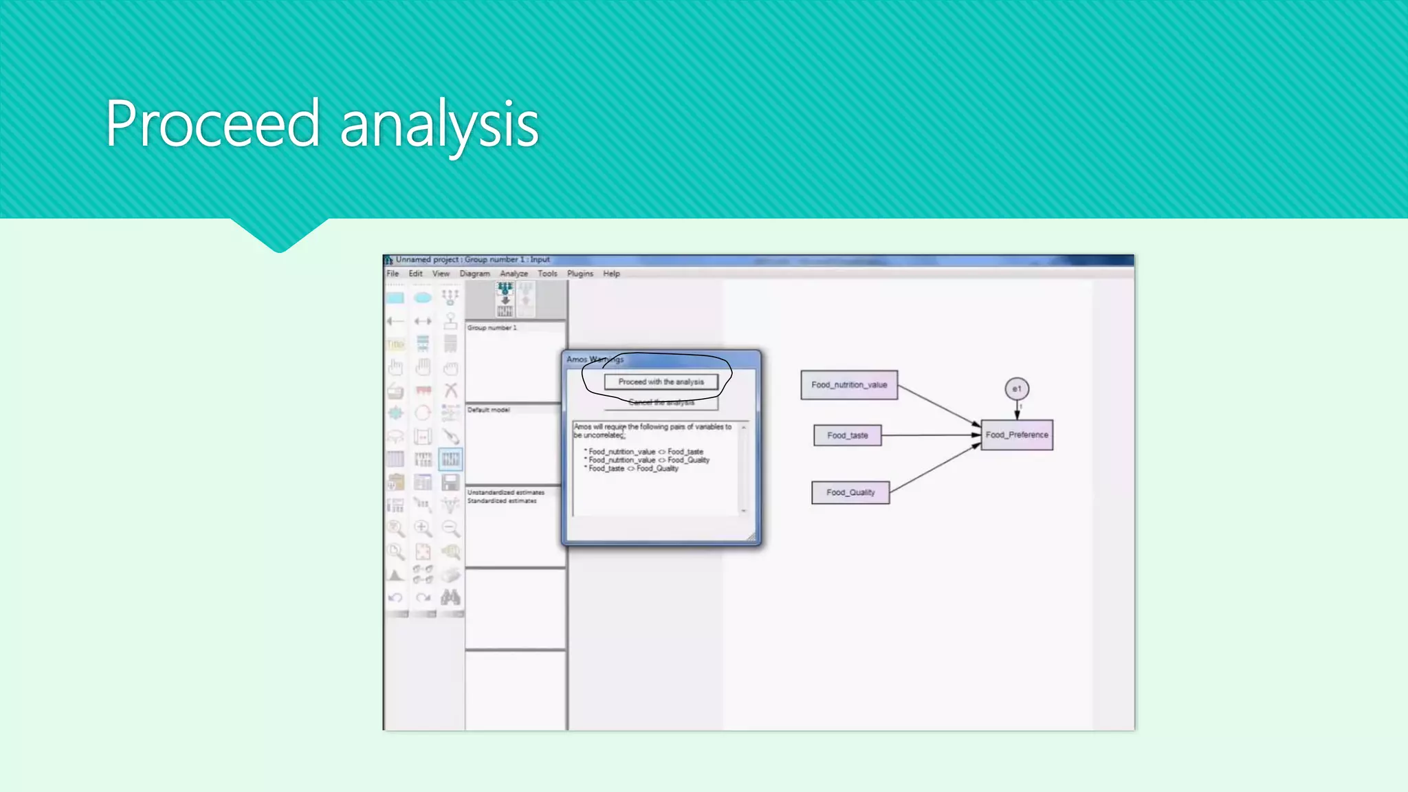 AMOS tutorial (Estimated Effect in AMOS) | PPTX