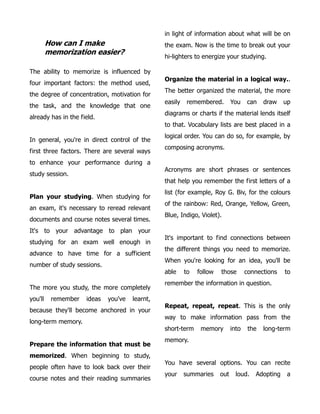 The Keys to Having Great Work Habits | PDF | Resume Writing and Advice ...