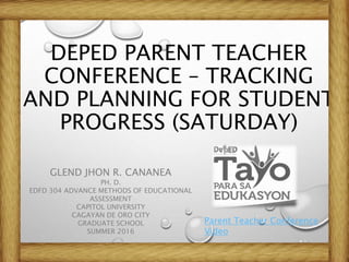DepEd Parent Teacher Conference-Tracking Planning for Student Progress ...
