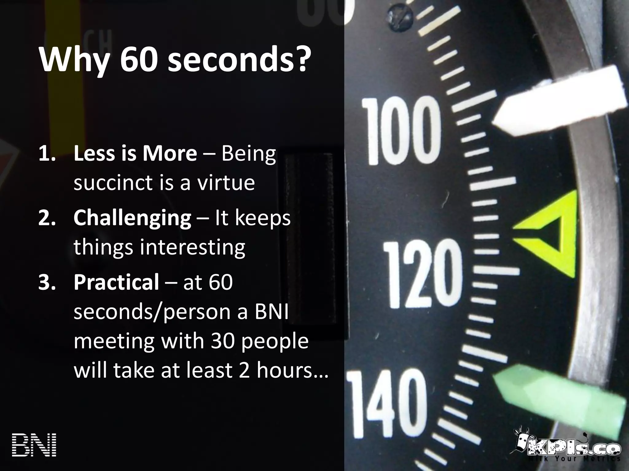 Effective 60 Second BNI Presentations - Mike Darnell, BNI United ...