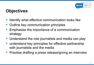 Effective communication and working with the media | PPT