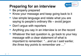 Effective communication and working with the media | PPT