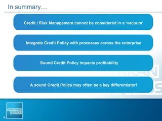 Effective Credit Policy Consumer Credit | PPT