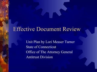 Effective Document Review | PPT