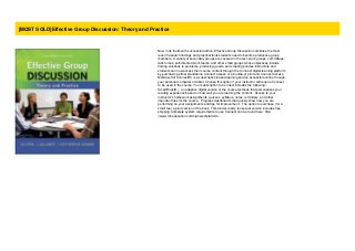 [MOST SOLD]Effective Group Discussion: Theory and Practice