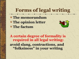Effective legal writing | PPS