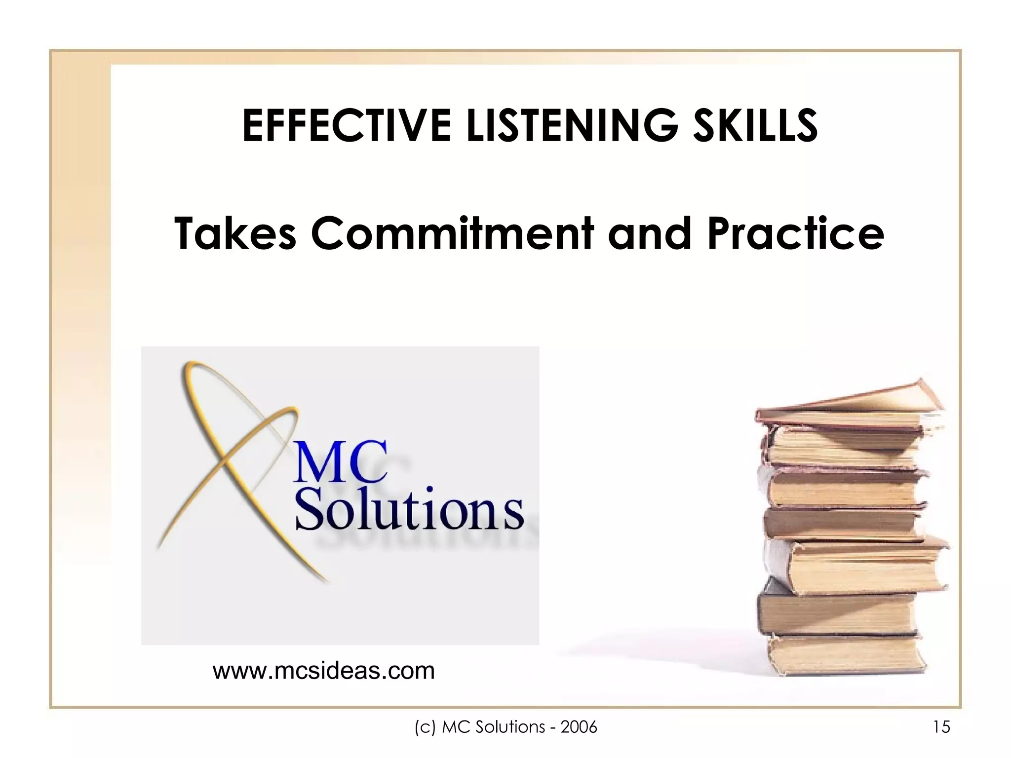 EFFECTIVE LISTENING SKILLS | PPT