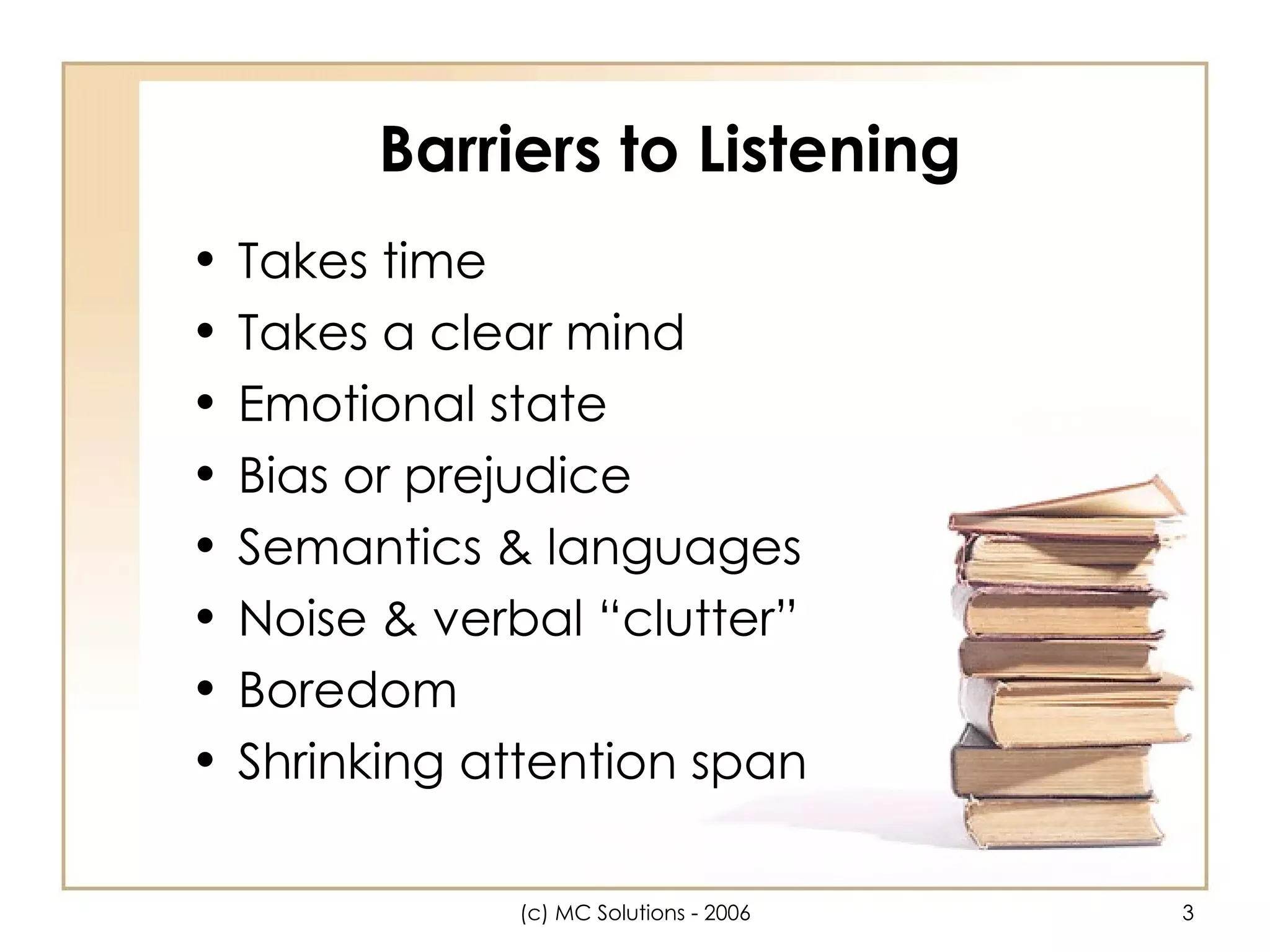 EFFECTIVE LISTENING SKILLS | PPT