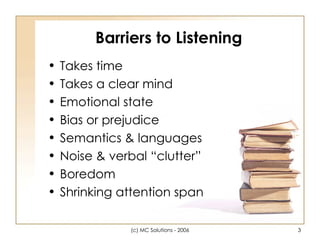 EFFECTIVE LISTENING SKILLS | PPT