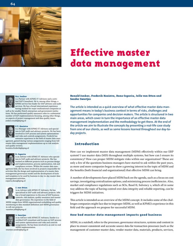 Effective master data management | PDF | Databases | Computer Software and Applications