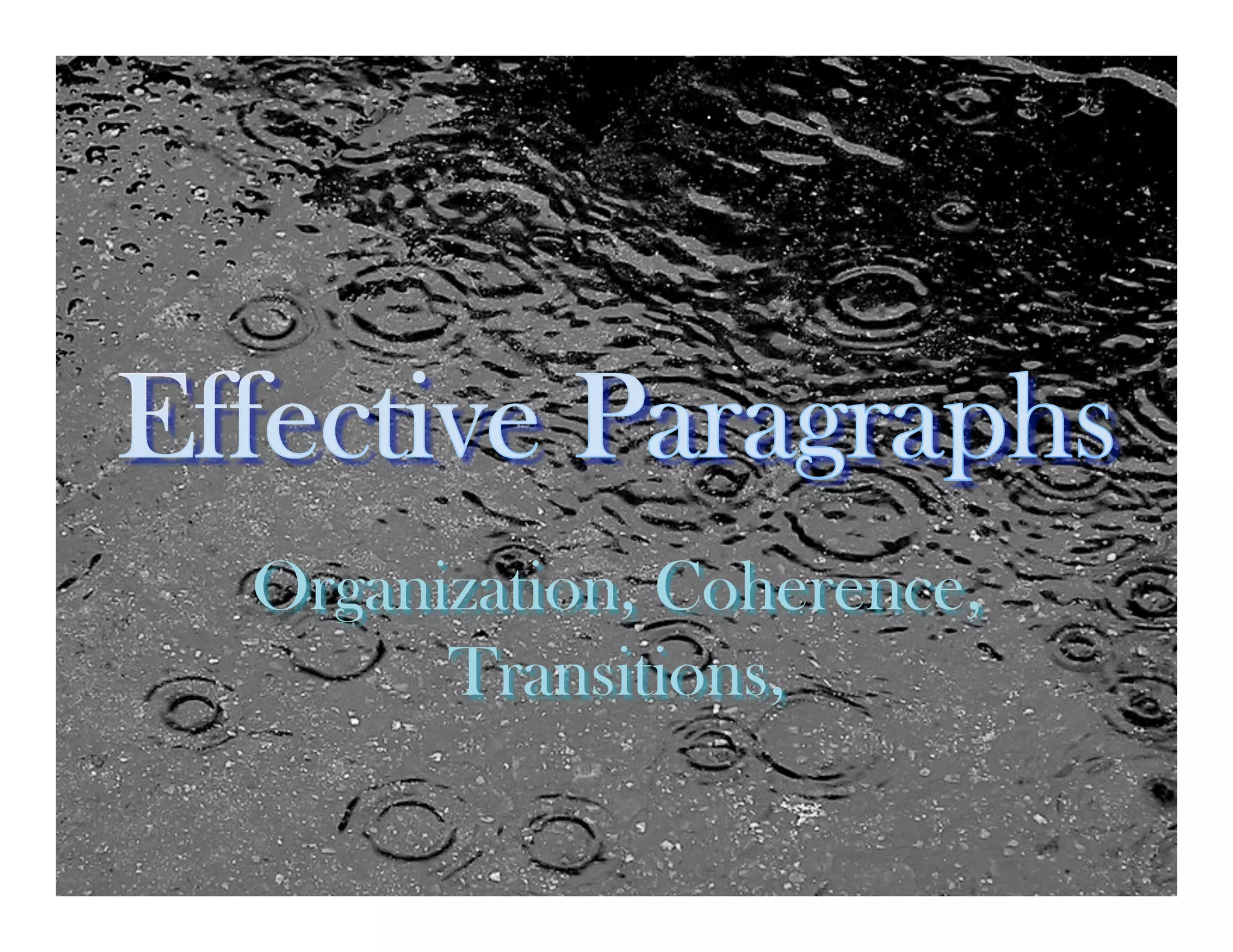 Effective paragraphs-presentation | PPT