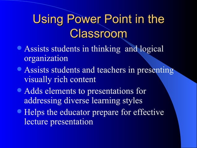 Effective Power Point Use | PPT