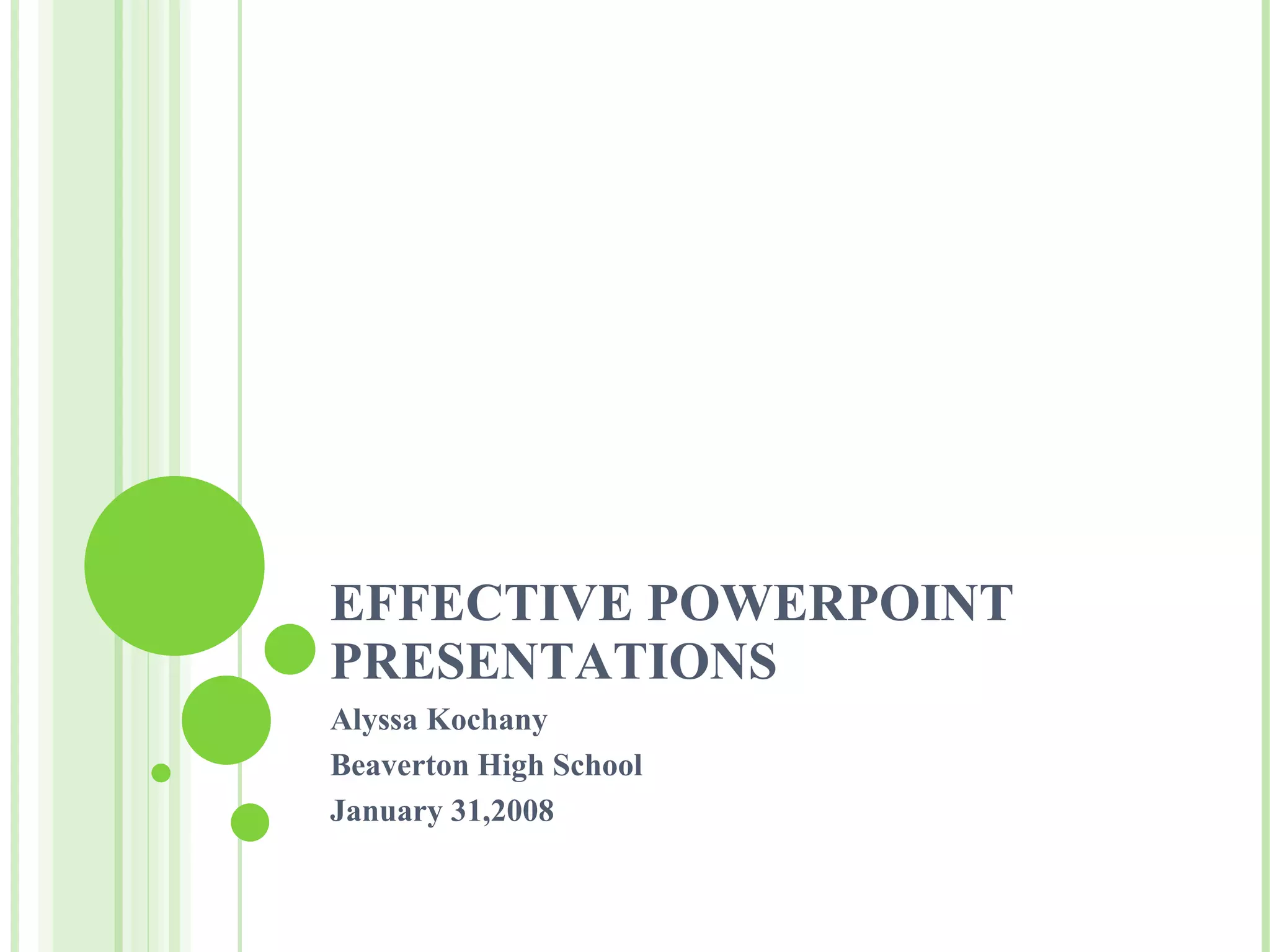 Effective PowerPoint Presentation | PPT